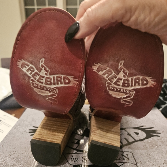 Freebird by Steven | Shoes | Nib Freebird By Steven Bela Stone Multi Heeled Sandals Natural ...